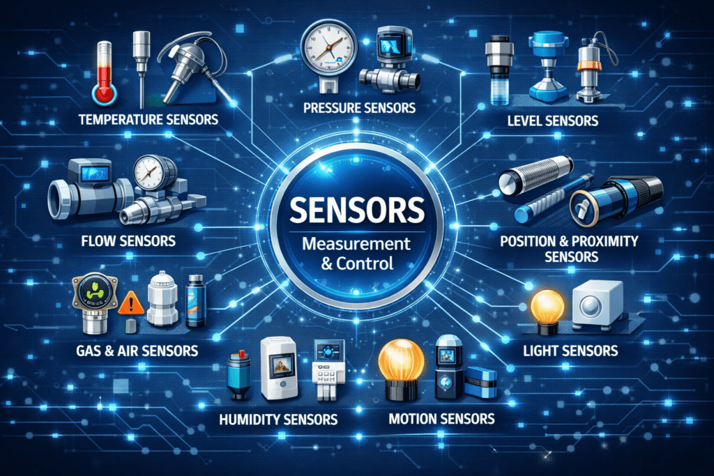 Types of Sensors and Transducers in Instrumentation & Control